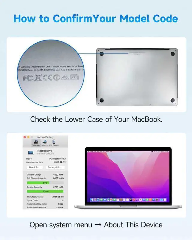 GingePro Battery Replacement for MacBook Air A2337 13-inch (2020 M1 ...