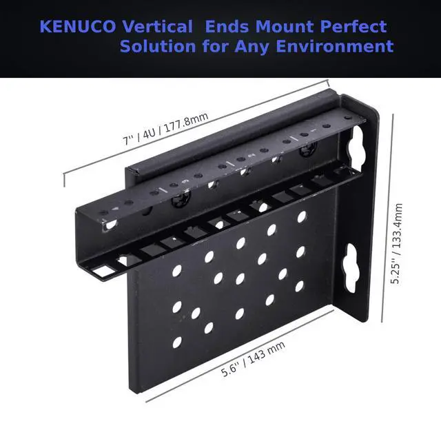 KENUCO 19 Inch Vertical Ends Wall Mount Rack Wall Mountable Server Rack ...