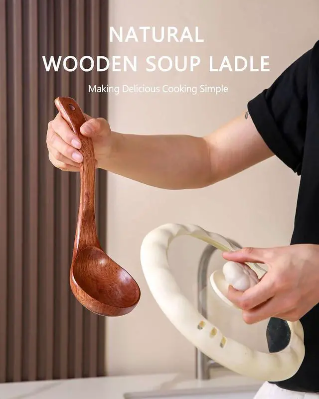 Wooden Ladles Set of 3 Wood Ladles for Serving Soups and Stews ...