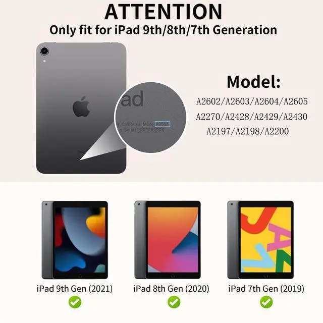 ZOPSGYU Keyboard Case for iPad 9th Generation 2021 10.2 Inch ...