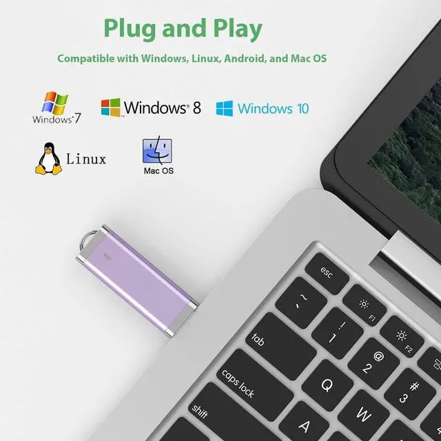 Aiibe 5 Pack 8GB Flash Drive USB Flash Drive Thumb Drives Colorful 8G ...