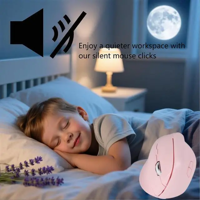 Wireless Ergonomic Vertical Mouse - Silent Clicks, Comfortable Grip ...