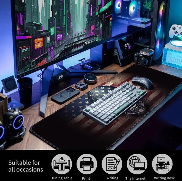 ALTEKO Large Gaming Mouse Pad, Computer Mouse Mat, Funny Desk Pad ...