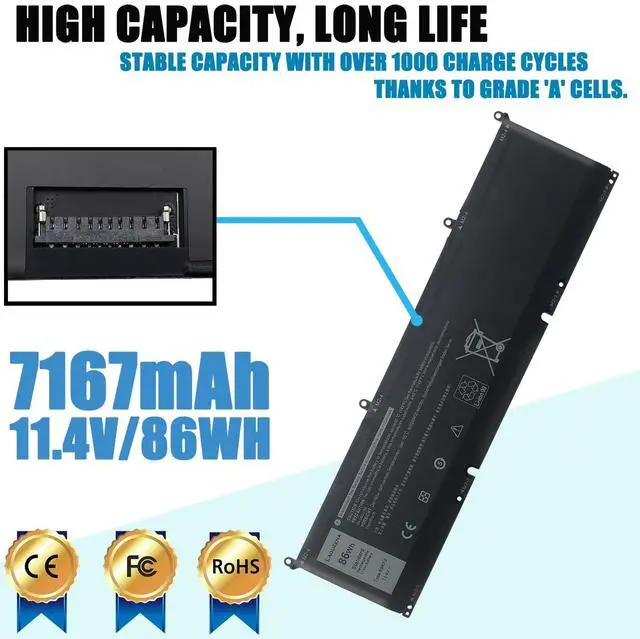 69KF2 86WH Laptop Battery Compatible with Dell XPS 15 9500 9510 ...