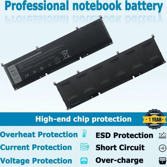 69KF2 86WH Laptop Battery Compatible with Dell XPS 15 9500 9510 ...