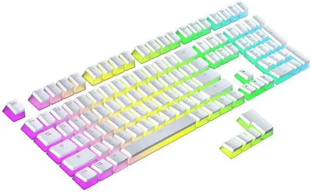 Ranked Pudding PBT Keycaps ^^ 112 Double Shot Translucent ANSI US & ISO ...