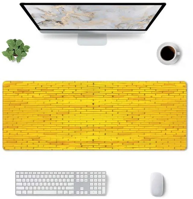PUTWULB Yellow-Brick Mouse Pad, Large Extended Rubber Base Office Desk ...