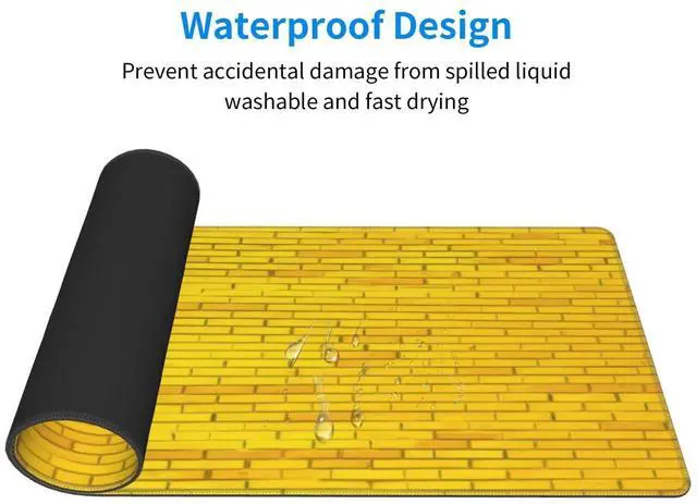 PUTWULB Yellow-Brick Mouse Pad, Large Extended Rubber Base Office Desk ...
