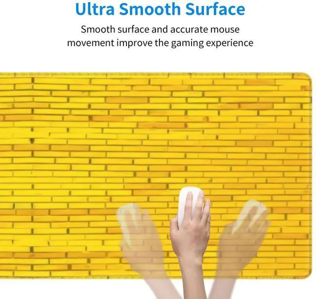 PUTWULB Yellow-Brick Mouse Pad, Large Extended Rubber Base Office Desk ...