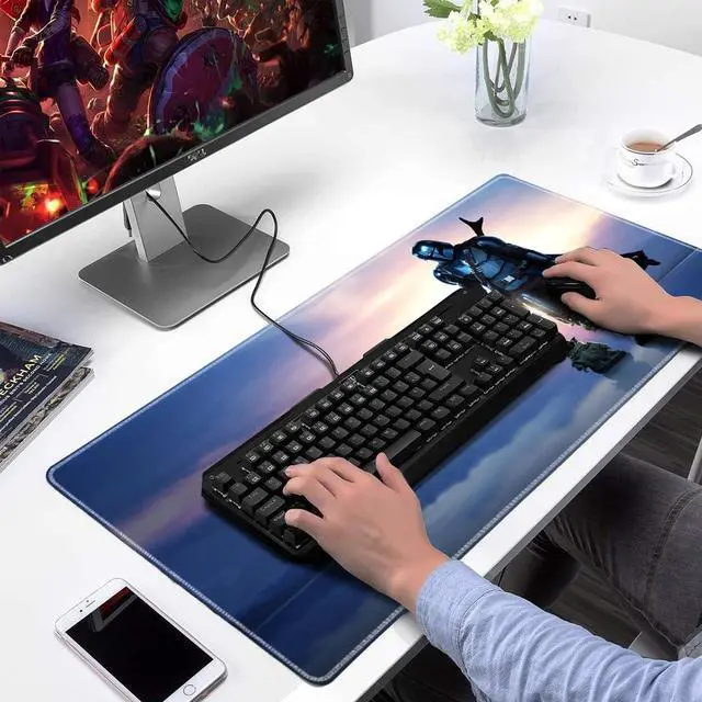 Lucen Blais Mouse Pad Blue Sky Cute Design Stitched Edge Mousepad Non ...