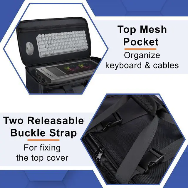 Computer Desktop Mid Tower Large Carrying Case, PC Travel Case for ...