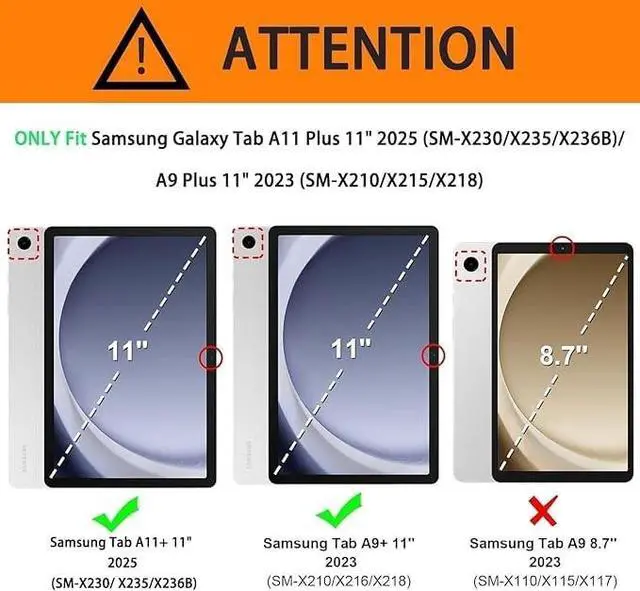 YHDXUYS Case for Samsung Galaxy Tab A11 Plus 2025/A9+/A9 Plus 11 inch ...
