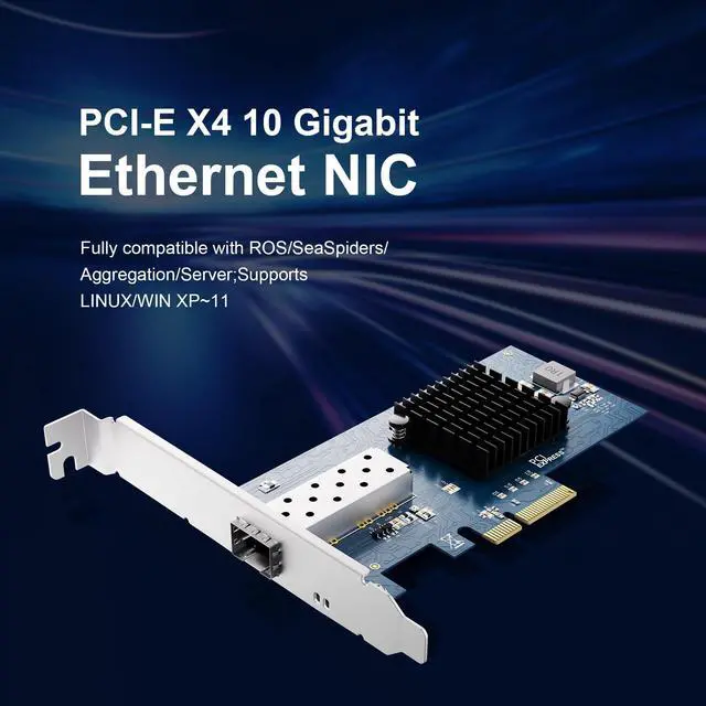 10 Gbps PCIe NIC Network Card, Single SFP+ Port, Intel 82599EN ...