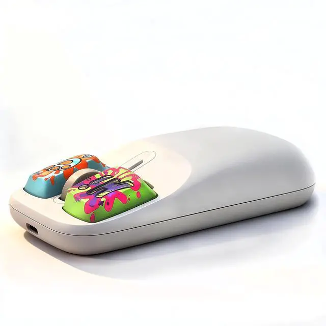 Jiieuilk Retro Mouse 2.4G & Bluetooth Mouses Connectivity, Lightweight ...