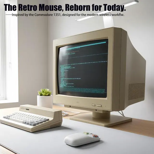 Jiieuilk Retro Mouse 2.4G & Bluetooth Mouses Connectivity, Lightweight ...