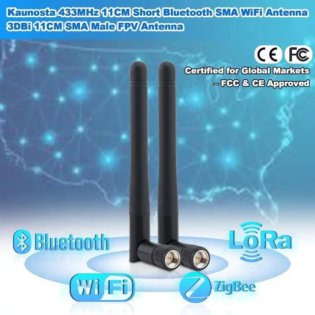 Kaunosta 433 MHz Antenna Set,12PCS Includes 6 SMA Male 3dBi Antennas ...