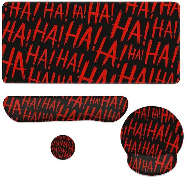 Red Graffiti Mouse Pad Set HaHa Cool Gaming Mousepad 4in1 Desk Mat for ...