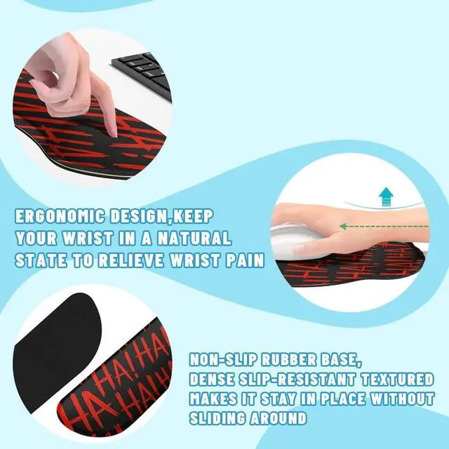 Red Graffiti Mouse Pad Set HaHa Cool Gaming Mousepad 4in1 Desk Mat for ...