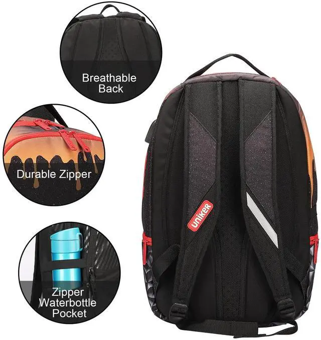 UNIKER Pattern Boys Backpack,Graffiti Daypack,School Backpack Fit 15.6 ...