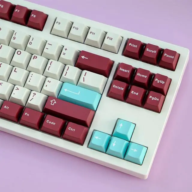 163 Keys Doubleshot Keycaps Cherry Profile Yuru Keycap Set Fit for 61 ...