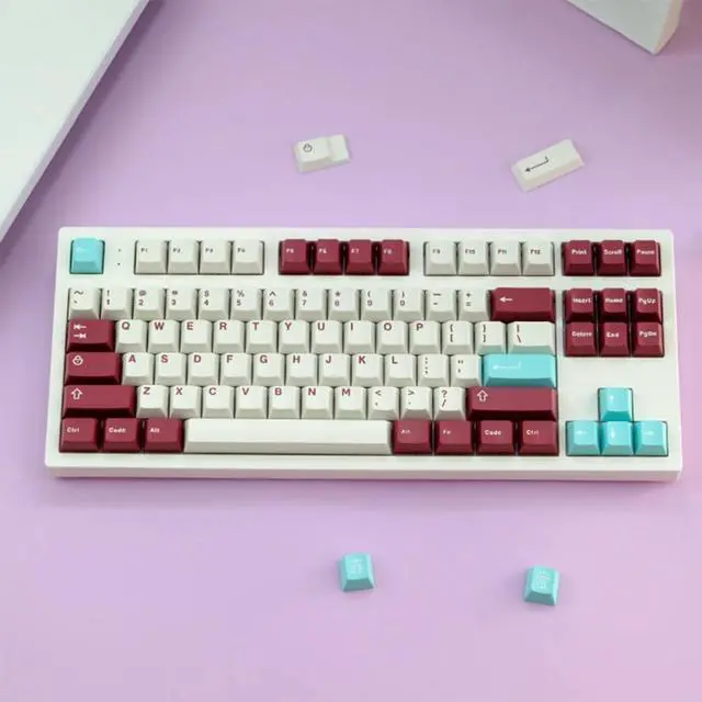 163 Keys Doubleshot Keycaps Cherry Profile Yuru Keycap Set Fit for 61 ...
