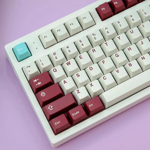 163 Keys Doubleshot Keycaps Cherry Profile Yuru Keycap Set Fit for 61 ...