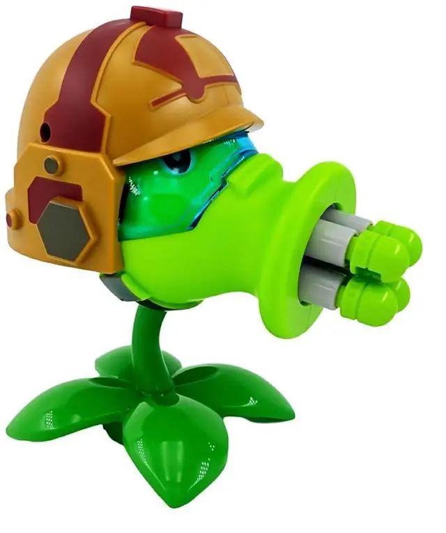 Dyharnsty Plants and Zombies Toys Gatling Peashooter Action Figures PVZ ...