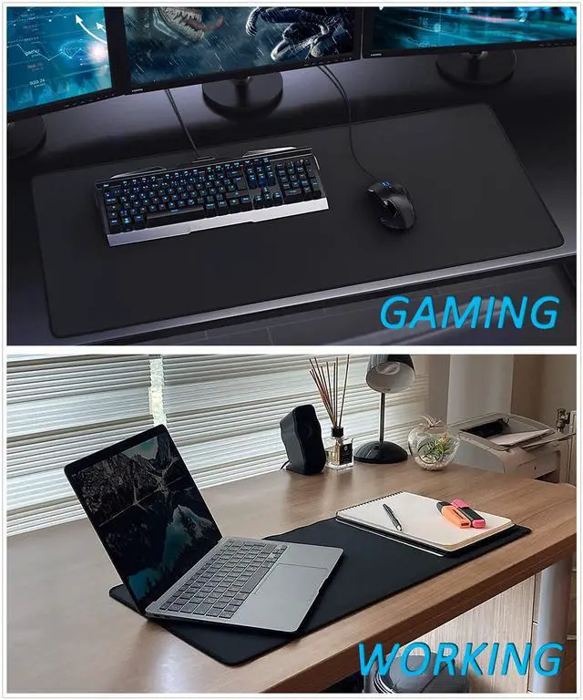 LL-COEUR XXL Black Mouse Pad Gaming Keyboard Mat Laptop Office Desk Mat ...