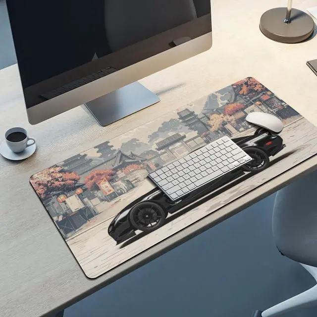 QEOPGNE Car Large Mouse Pad Gaming Mousepad Rx7 Cool Black Sport Car ...