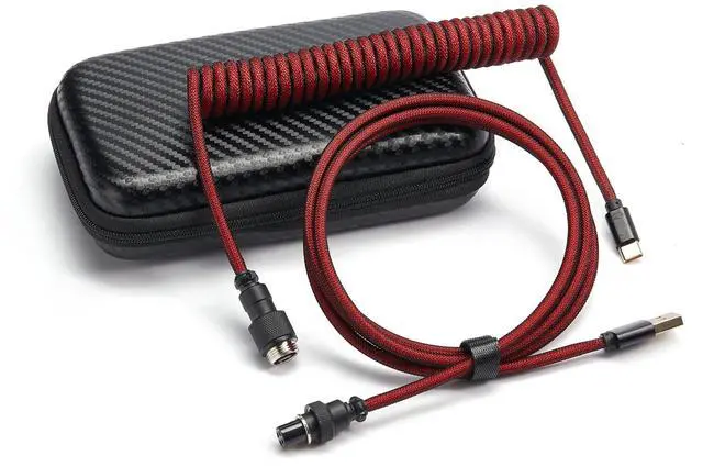 Nlofin USB Coiled Gaming Cable - Coiled USB C Cable with Detachable ...