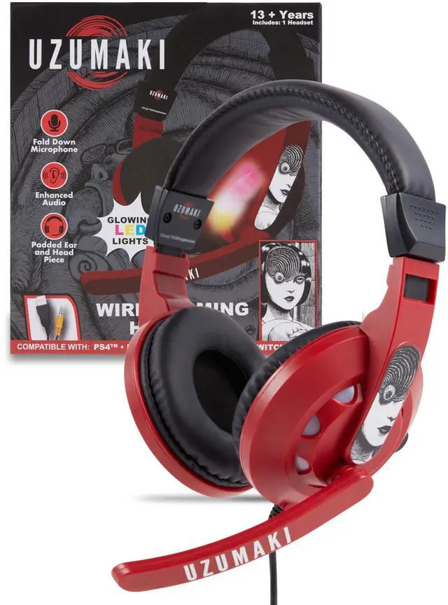 Culture Fly Gaming Headset with Mic Uzumaki Wired Headphones with ...