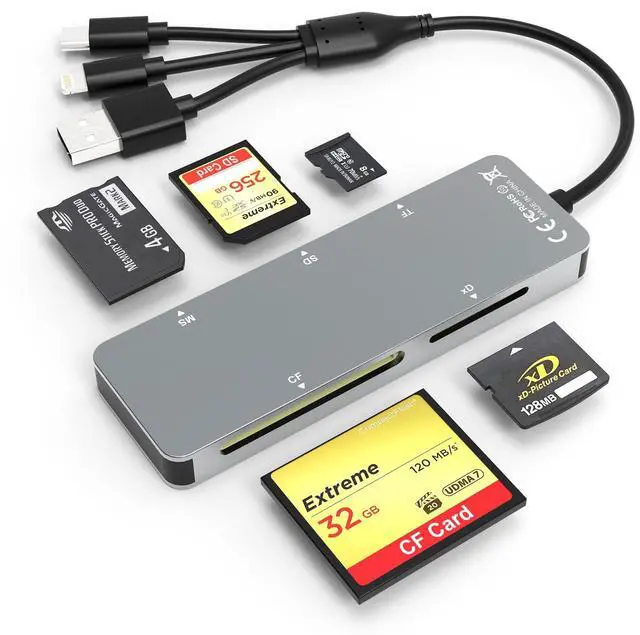 Memory Stick pro Duo Adapter - 5 in 1 SD/TF/MS/CF/XD Card Reader for PC ...