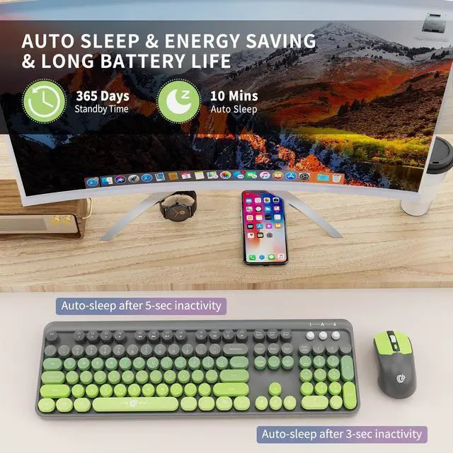 Wireless Keyboards Mouse Combos, Creamy Keyboard, Cute Wireless ...