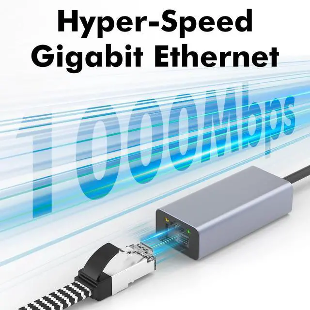 Cyberguys! USB C to Ethernet Adapter, Plug and Play Ethernet Adapter ...