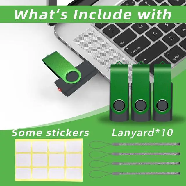 XUANREG 10 Pack 4GB USB Flash Drive,USB 2.0 Thumb Drive Jump Pen Drive ...