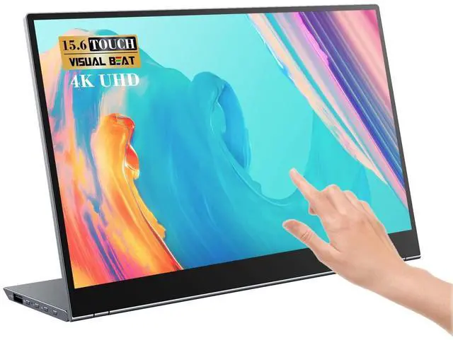 Visual Beat 15.6" 4K Portable Monitor, Touchscreen UHD IPS Display,100% ...