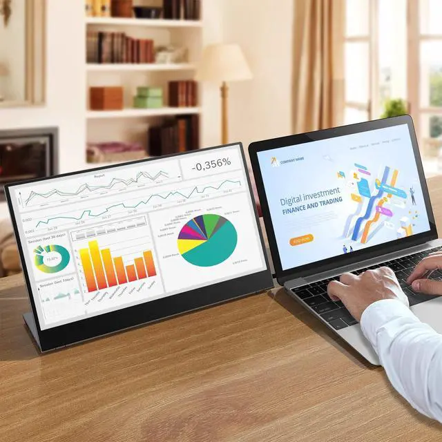 Visual Beat 15.6" 4K Portable Monitor, Touchscreen UHD IPS Display,100% ...