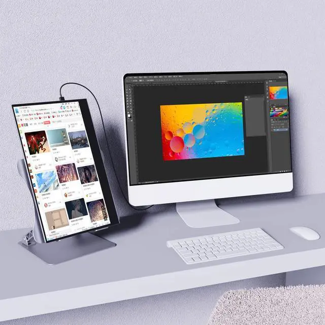 Visual Beat 15.6" 4K Portable Monitor, Touchscreen UHD IPS Display,100% ...