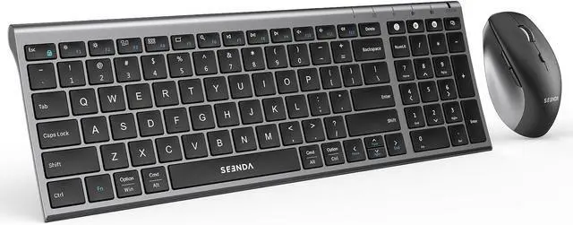 seenda Bluetooth Keyboard and Mouse Combo, COE401 USB+Dual BT Multi ...