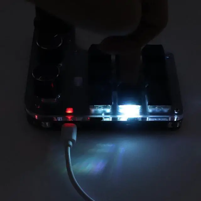 Programmable Macro Keyboard 9 Keys 3 Knobs USB Connection OSU Gaming Keyboard Mini Portable for ...