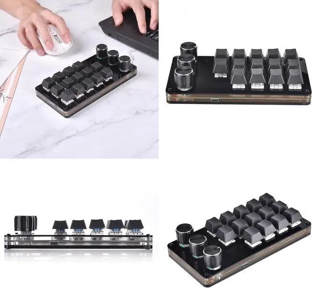 Keyboard 14 Keys 3 Knobs Gamer Programmable Keypad Hot Swap Customized ...