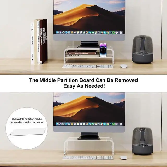 Acrylic Monitor Stand Riser Acrylic Laptop Stand Clear Computer Stand ...