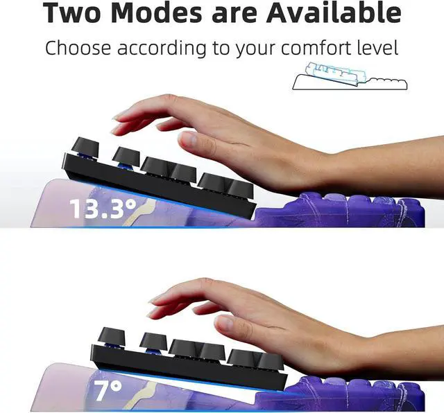 Computer Keyboard Stand Tilt with Wrist Rest, Comfy Ergonomic Keyboard ...