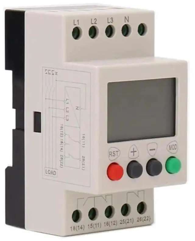 JVR1000-AN LCD Three-Phase Voltage Monitoring Relay with Overvoltage ...