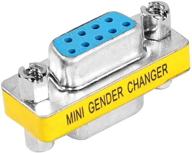 JAENFONG DB9 Gender Changer D-SUB 9 Pin RS-232 Connector Serial Port Cable Coupler Adapter for ...