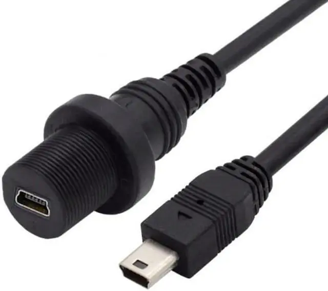 JAENFONG 1m Waterproof Dustproof 480Mbps Mini USB2.0 5Pin Male to ...