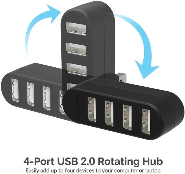 Sabrent Premium 3-Port Aluminum Mini USB 3.0 Hub + 4-Port USB 2.0 Hub ...