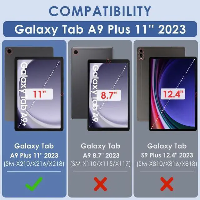 DETUOSI Case for Samsung Galaxy Tab A9+/A9 Plus Case 11 inch 2024/2023 ...