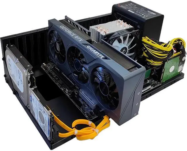 Open Air Frame Computer Case, DIY PC Test Bench Chassis Case Rack, ATX ...