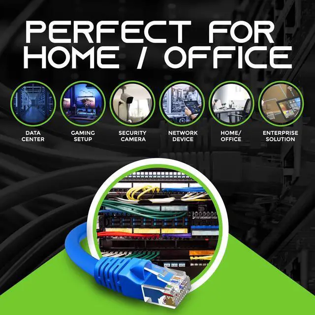 GearIT 24-Pack, Cat5e Ethernet Patch Cable 1 Foot - Snagless RJ45 ...